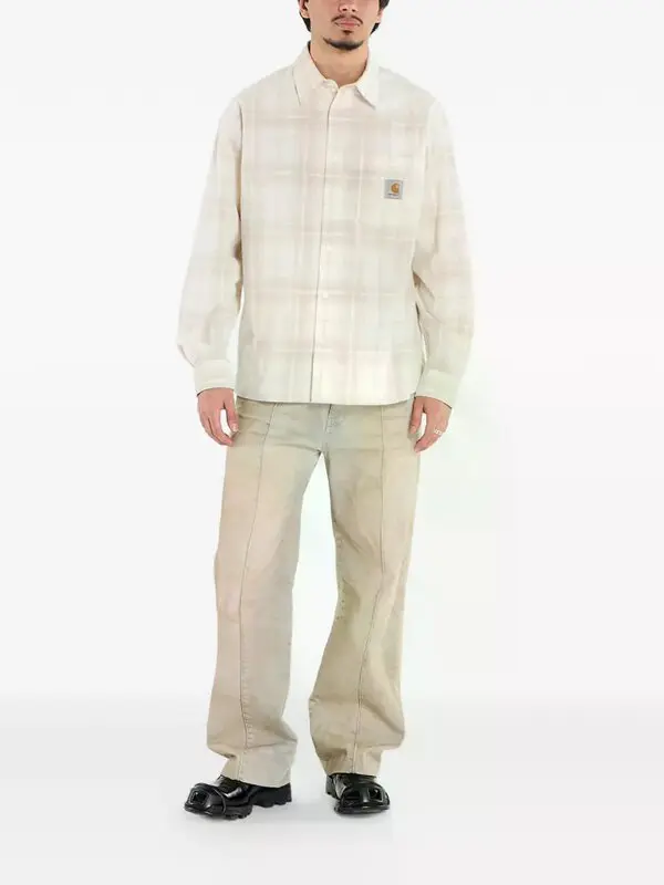Carhartt Work In Progress Wilber Check-pattern Logo-patch Shirt