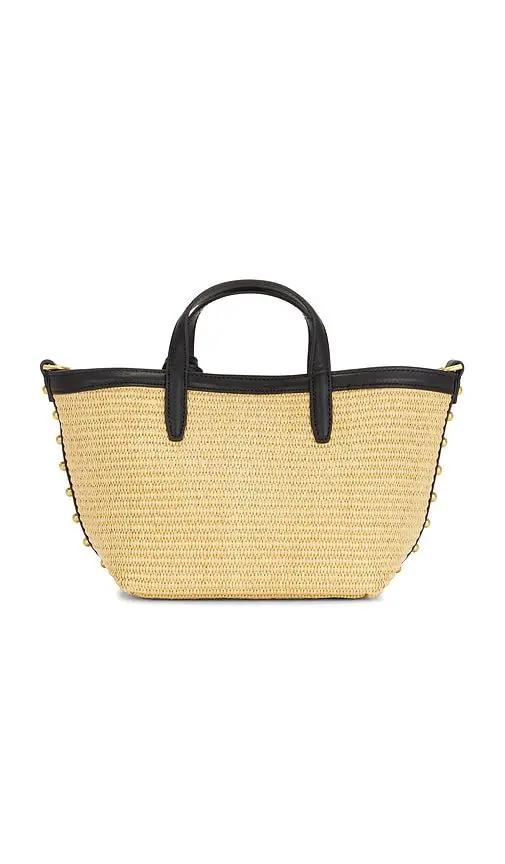 Rebecca Minkoff Riley Small Straw Tote Bag With Studded Detail