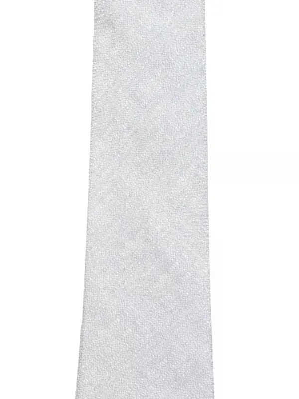 GIERRE MILANO Silk Neck Tie - Silver