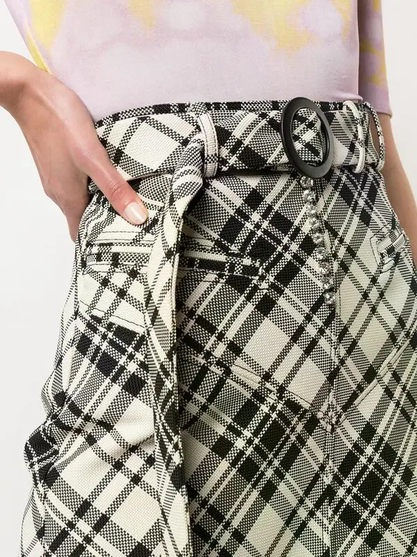 ELLERY Belted A-line Skirt