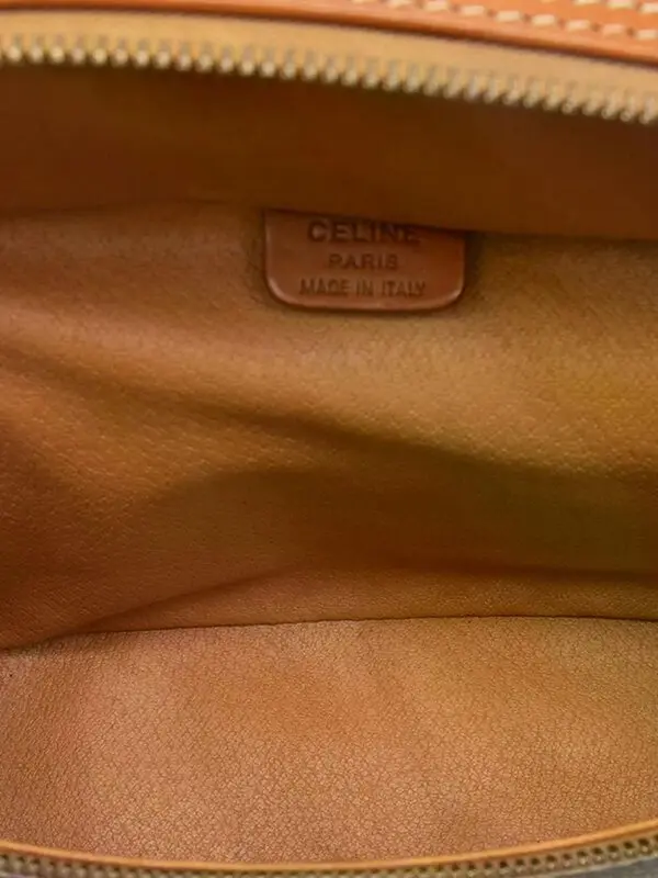 Celine Macadam Coated Canvas Vanity Bag Satchel - Brown