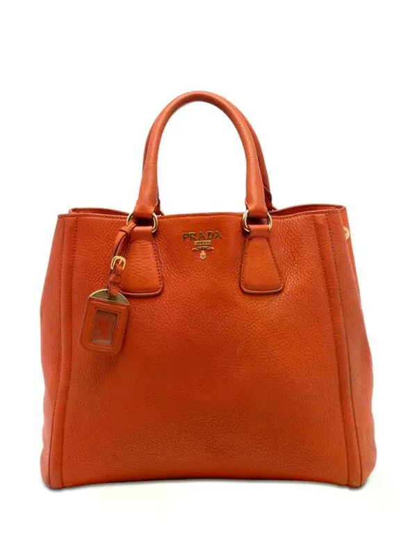 Prada Vitello Daino Open Convertible Tote Satchel