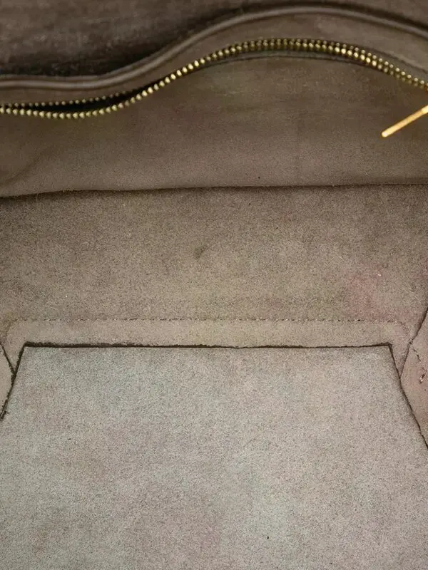 Celine Seau Sangle Bucket Bag In Grained Calfskin - Brown