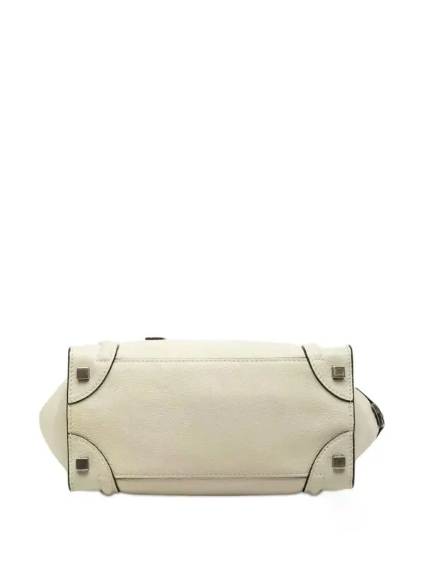 Celine 2012 Micro Leather Luggage Tote Bag - Brown