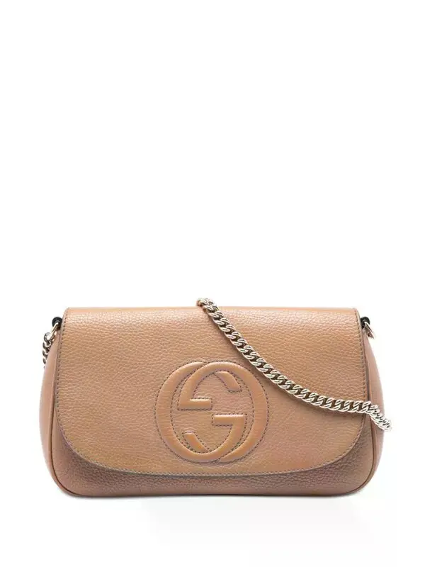 Gucci Soho Chain Flap Crossbody Bag - Brown