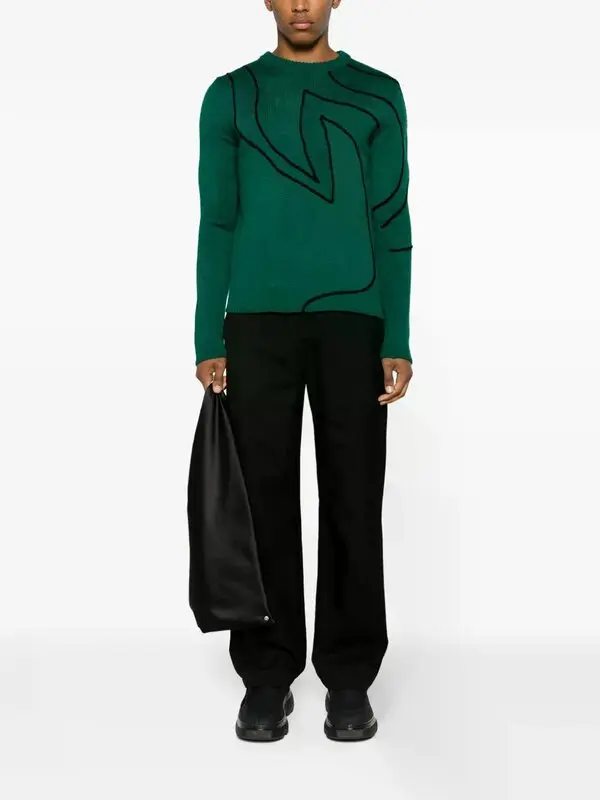 Marni Logo-jacquard Wool Trousers