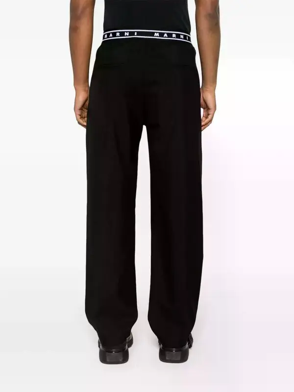 Marni Logo-jacquard Wool Trousers