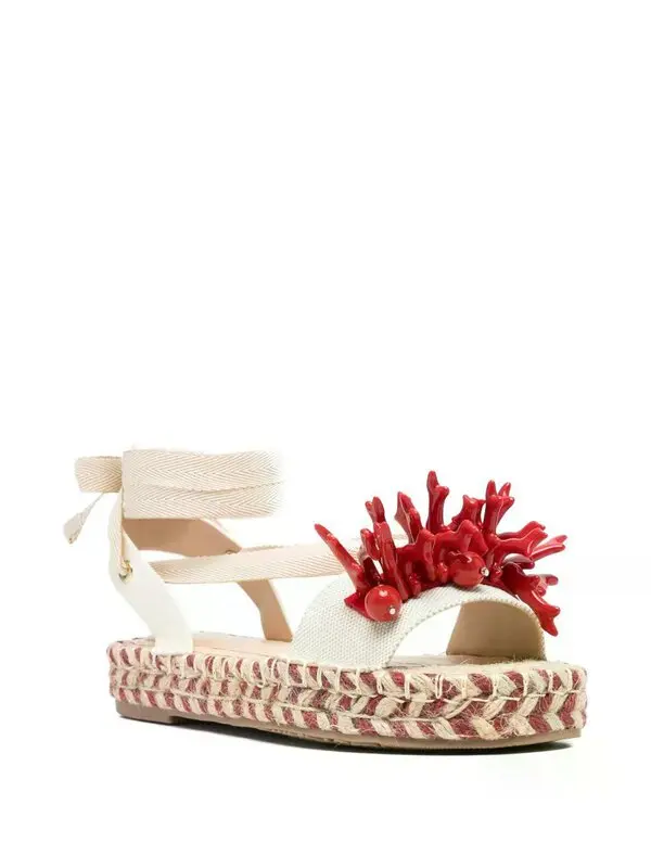 Liu Jo Coral-embellished Espadrilles - Neutrals