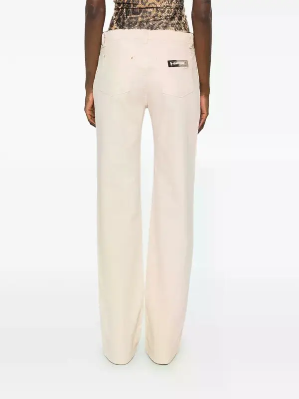 Roberto Cavalli 2000s Logo Plaque Straight-leg Trousers