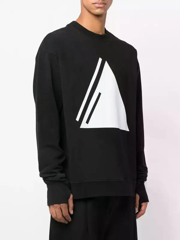 THOM KROM Graphic Print Crewneck Sweatshirt