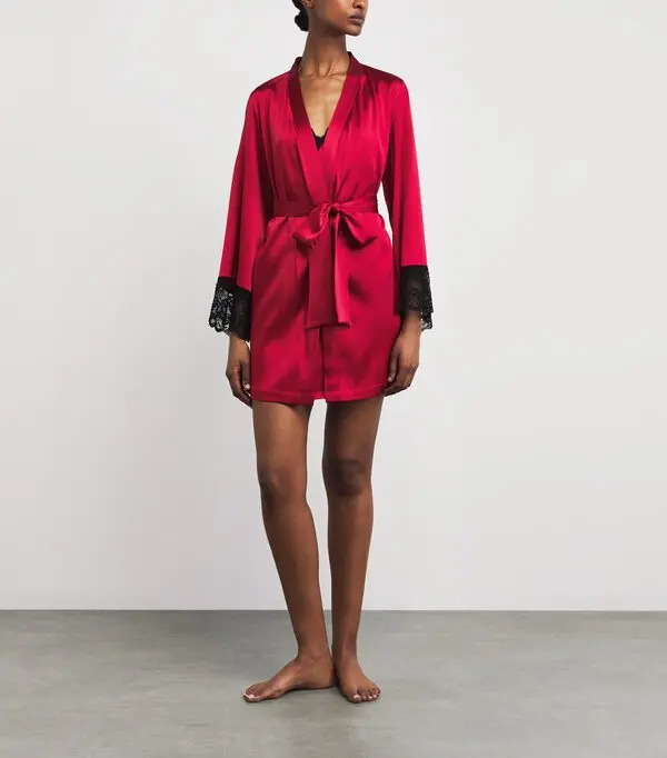 GILDA & PEARL Silk Muse Robe - Red