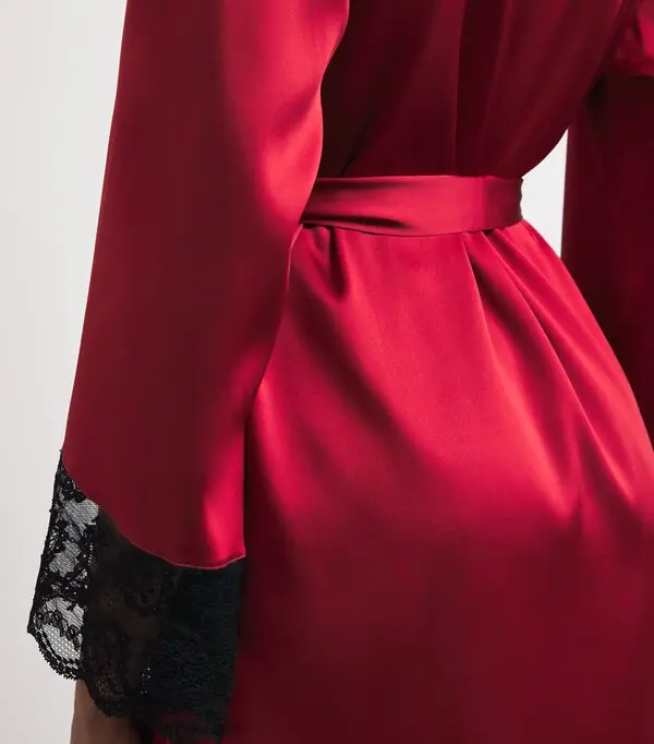 GILDA & PEARL Silk Muse Robe - Red