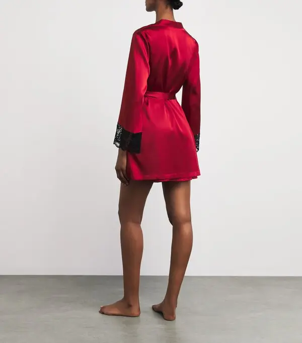 GILDA & PEARL Silk Muse Robe - Red