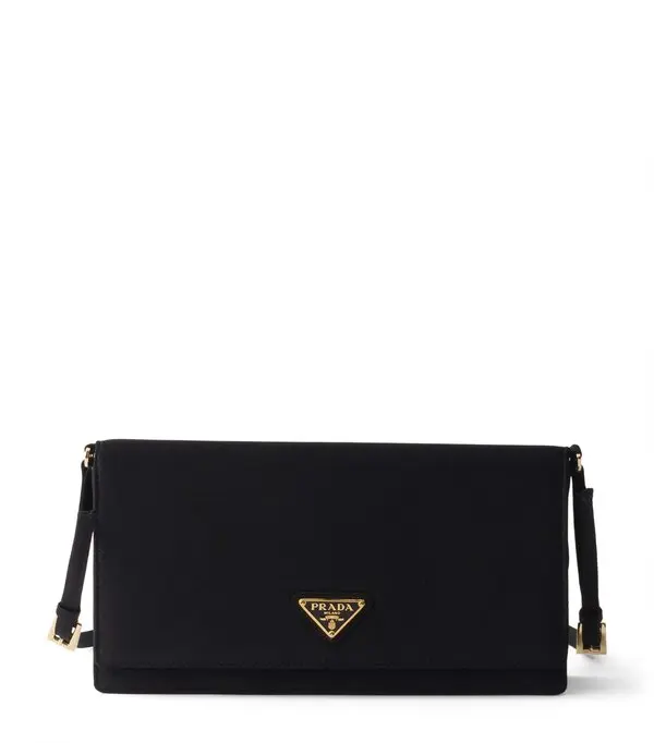 Prada Satin Shoulder Bag - Black