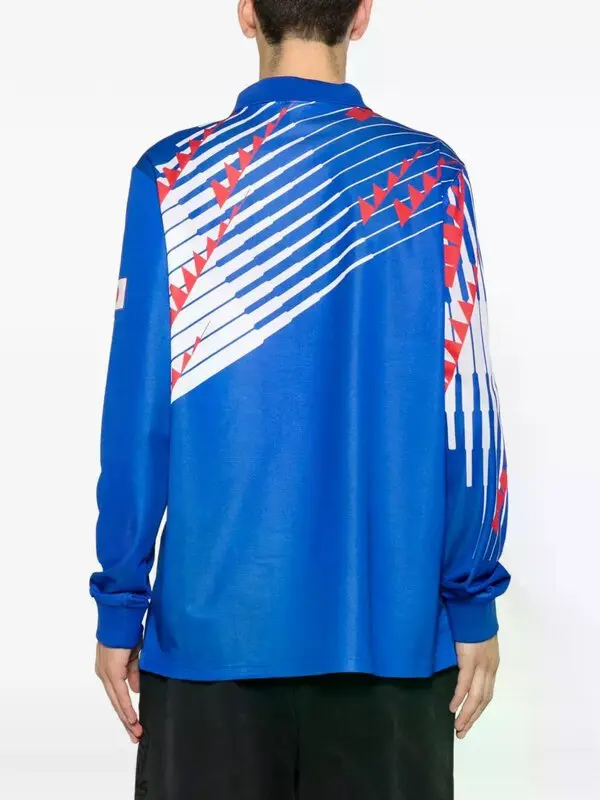 Adidas Graphic Print Long Sleeve Shirt - Blue