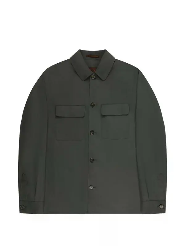 Incotex Cotton Overshirt - Green