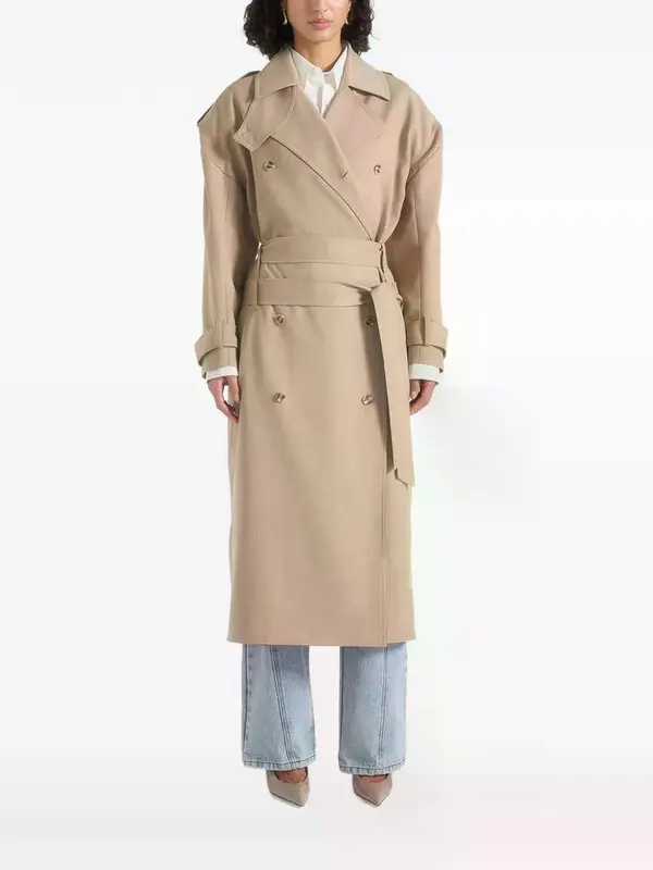 Manière De Voir Maniére De Voir Esther Double-belted Trench Coat - Neutrals