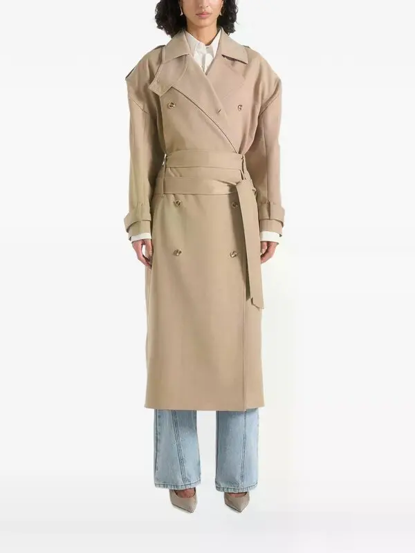 Manière De Voir Maniére De Voir Esther Double-belted Trench Coat - Neutrals