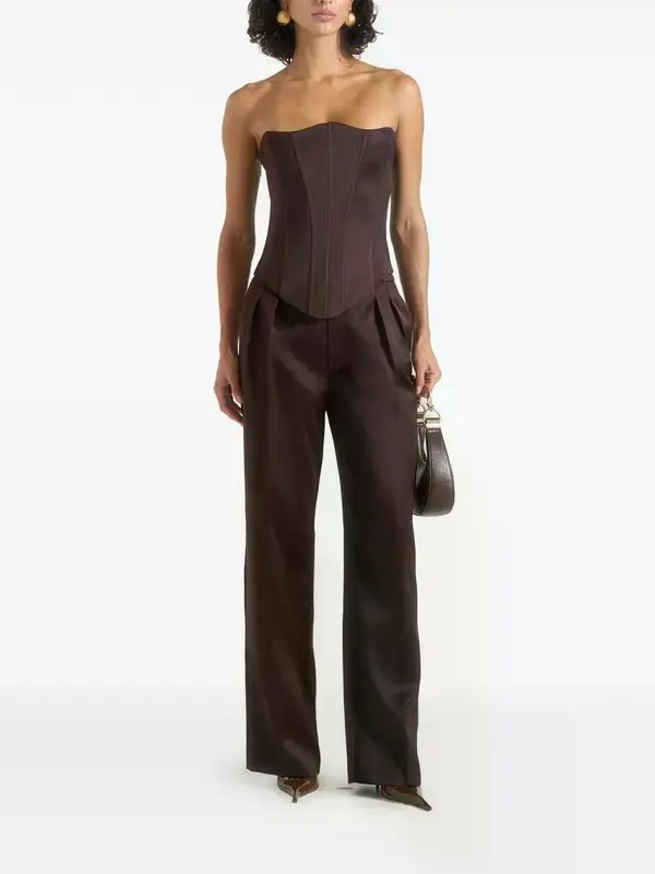 Manière De Voir Scarlett Lace-up Corset - Brown