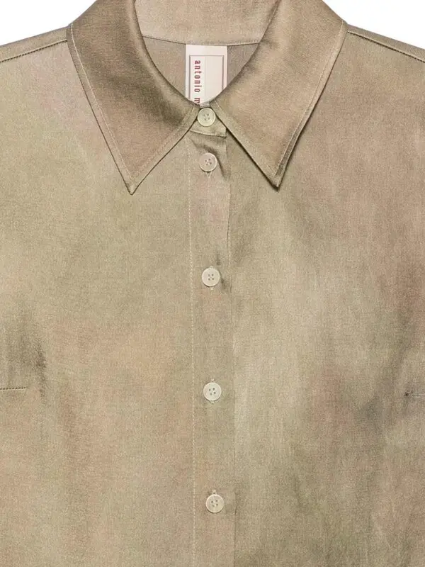 Antonio Marras Satin Finish Pointed Collar Shirt