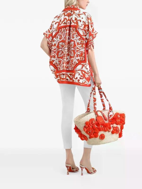Dolce & Gabbana Majolica-print Silk Shirt