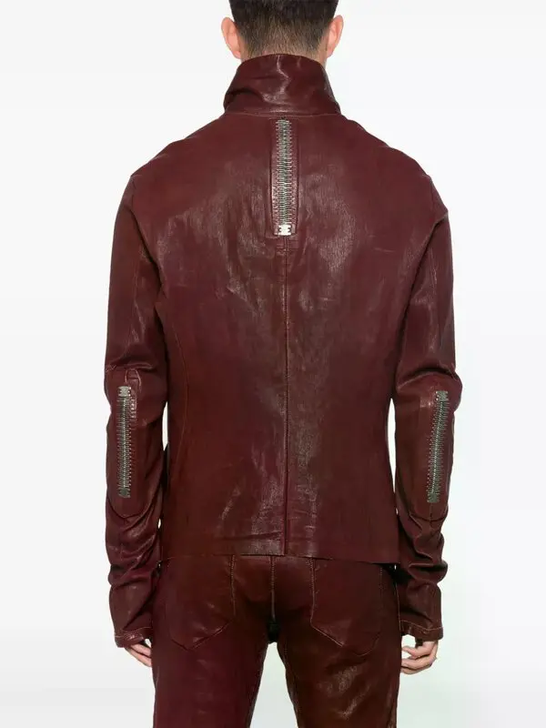 ISAAC SELLAM EXPERIENCE Imparable High-neck Leather Jacket