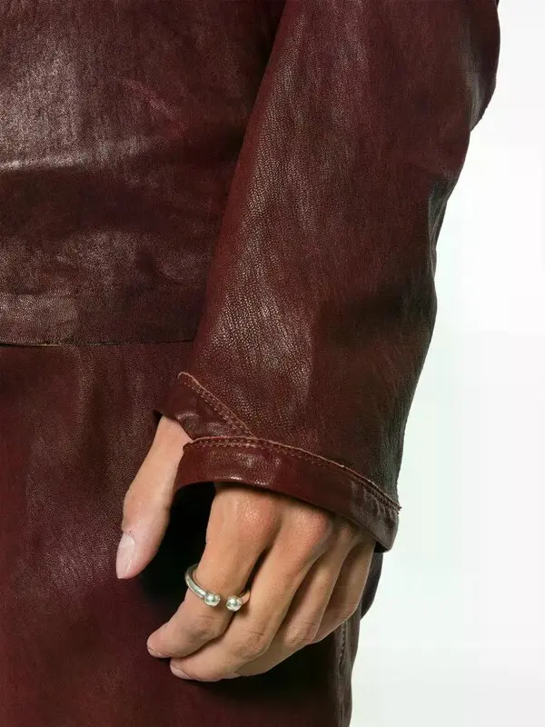 ISAAC SELLAM EXPERIENCE Imparable High-neck Leather Jacket