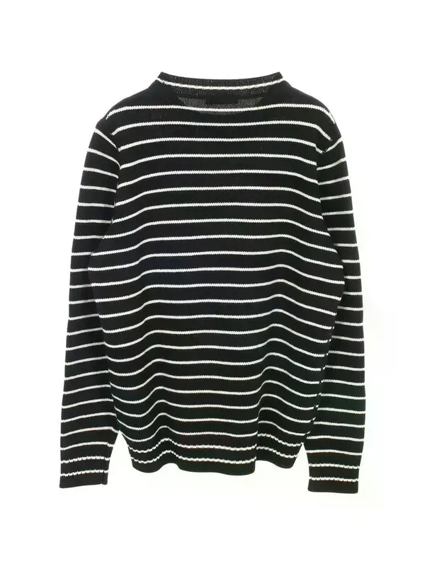 Prada Striped Crew Neck Sweatshirt