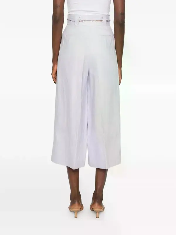 Zimmermann Belted Cropped Wide-leg Trousers