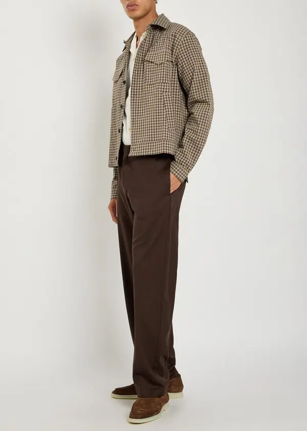 Oliver Spencer Checked Stretch-cotton Shirt Jacket