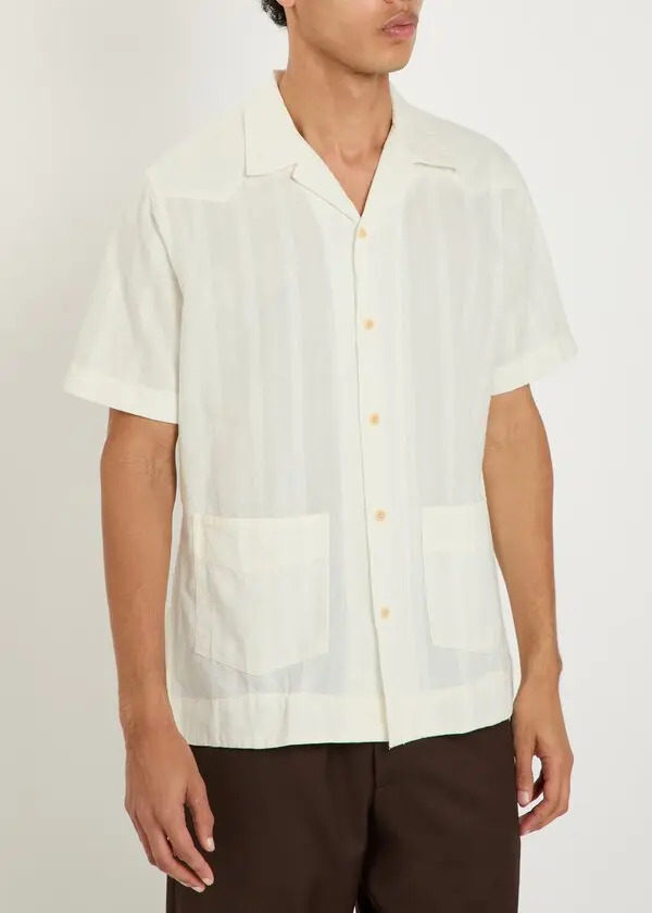 Oliver Spencer Embroidered Cotton Shirt