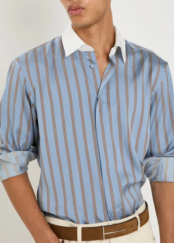 TOM FORD Striped Silk Shirt
