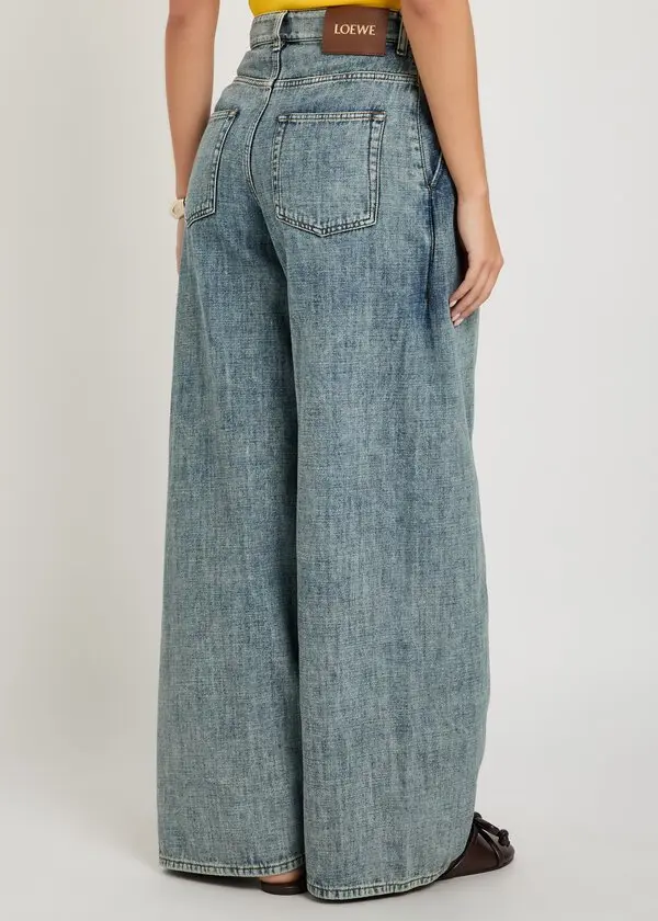 Loewe Belted Wide-leg Jeans