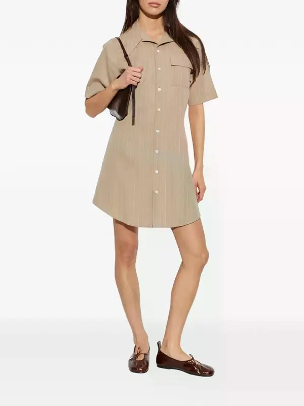 AMI Paris Pinstripe Wool Dress