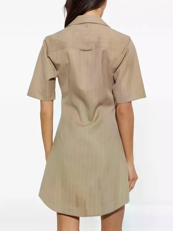 AMI Paris Pinstripe Wool Dress