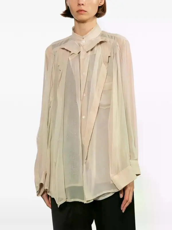 Comme Des Garçons Sheer Panelled Shirt
