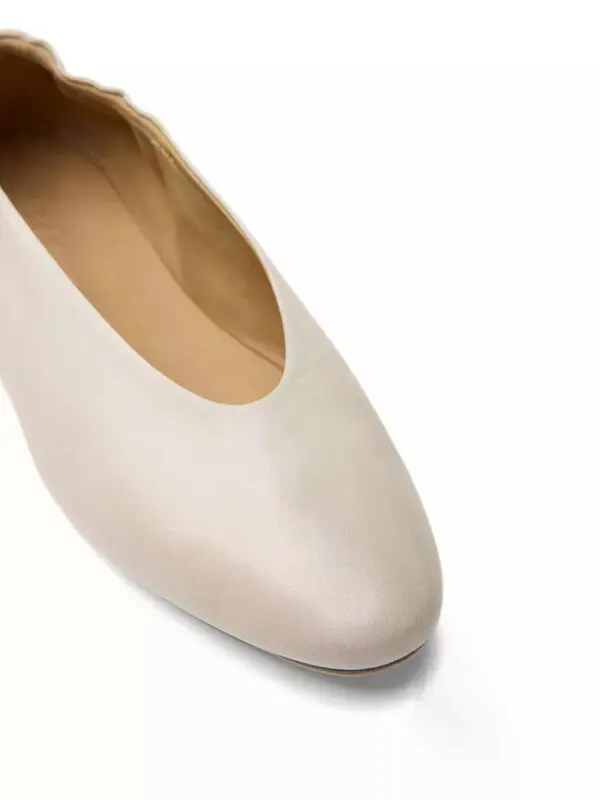 Marsèll Leather Ballet Flats With Ruched Detailing