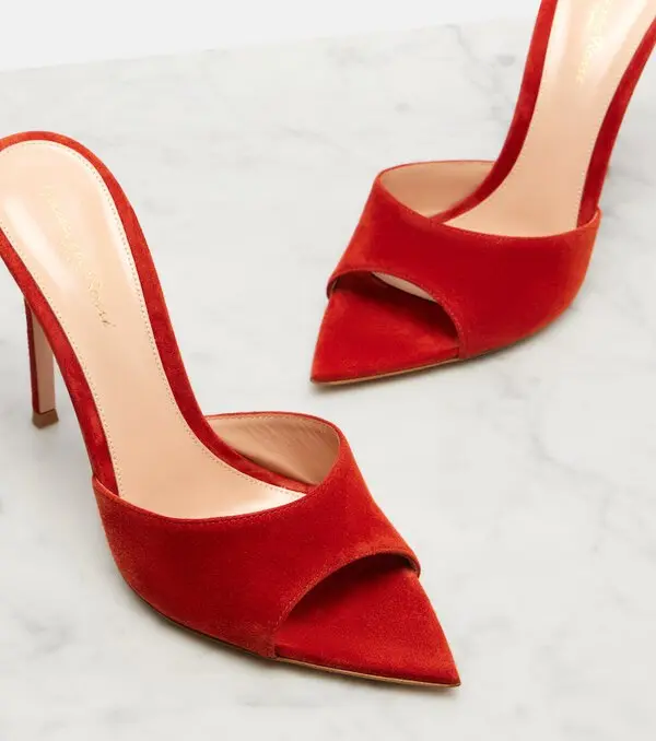 GIANVITO ROSSI Elle Suede Mules