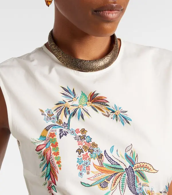 Etro Belted Printed Cotton Maxi Dress