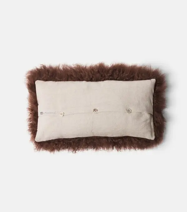 Maison De Vacances Shearling And Linen Cushion