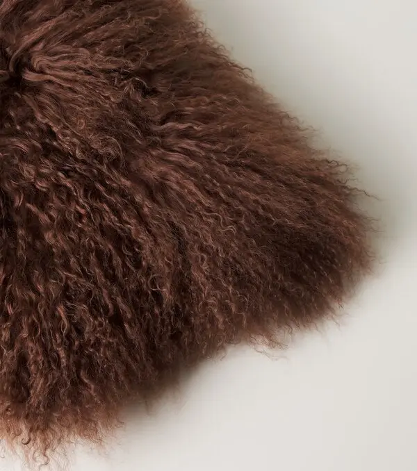 Maison De Vacances Shearling And Linen Cushion