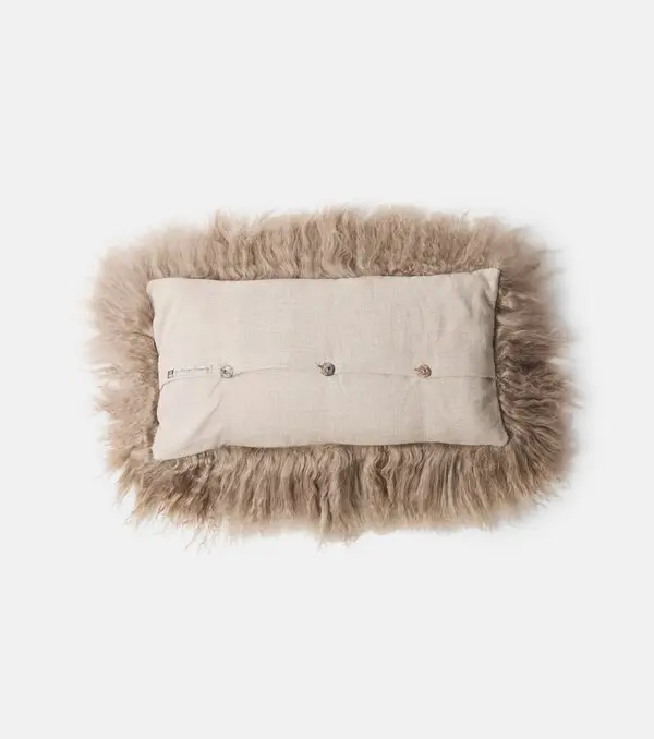 Maison De Vacances Shearling And Linen Cushion