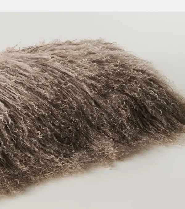 Maison De Vacances Shearling And Linen Cushion