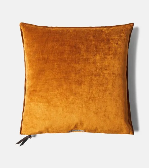 Maison De Vacances Leather-trimmed Cushion
