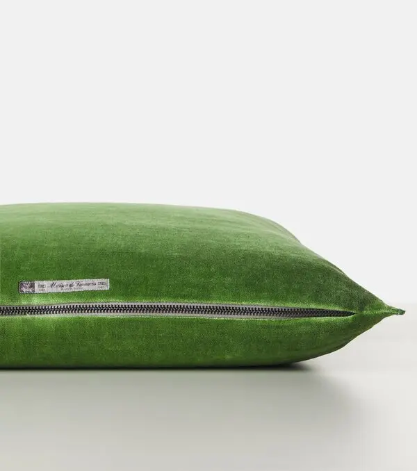 Maison De Vacances Leather-trimmed Cushion
