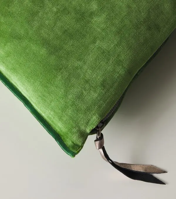 Maison De Vacances Leather-trimmed Cushion