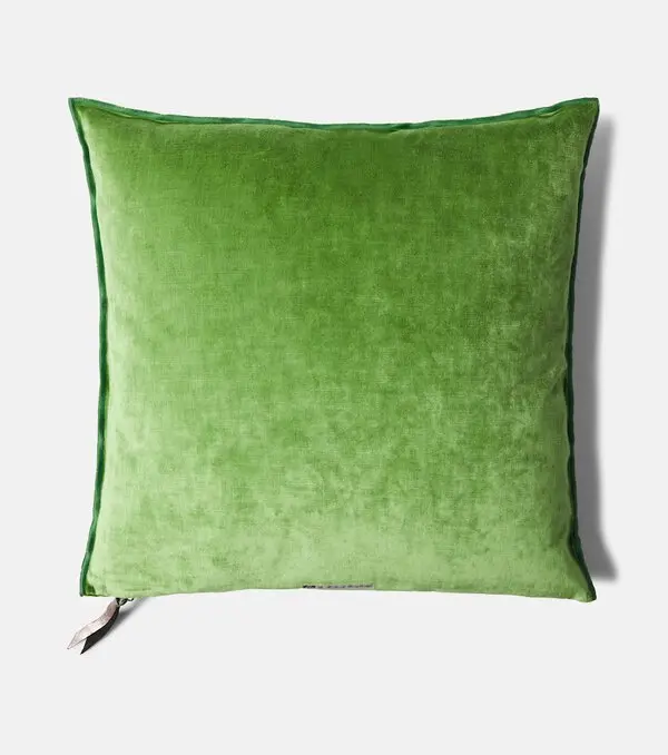 Maison De Vacances Leather-trimmed Cushion
