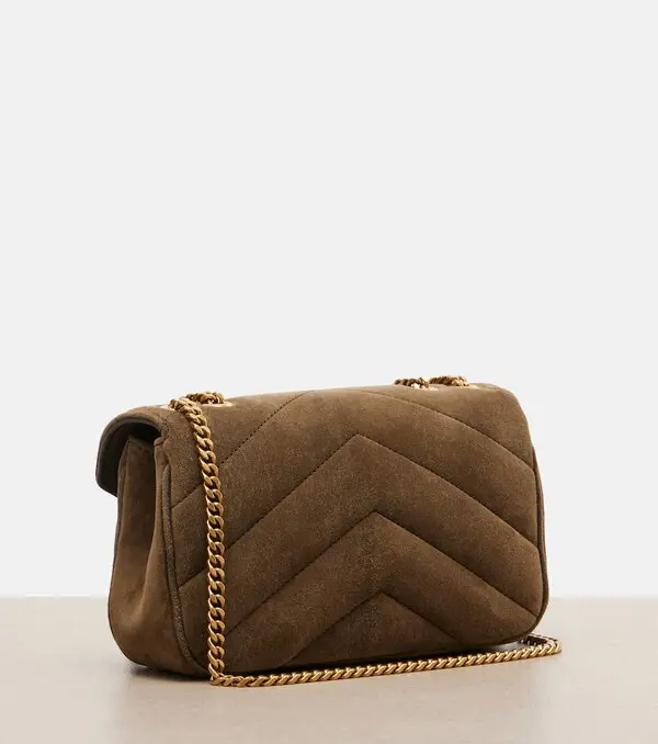 Saint Laurent Loulou Mini Suede Shoulder Bag