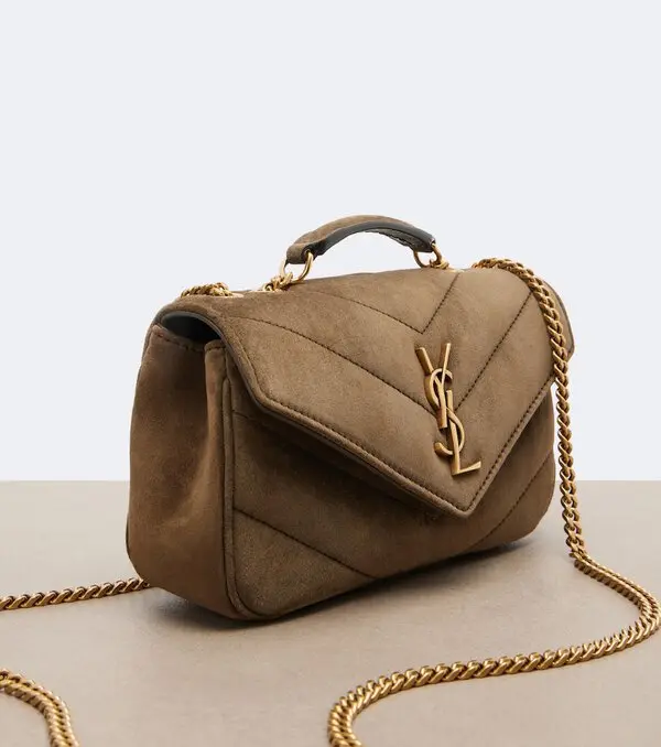 Saint Laurent Loulou Mini Suede Shoulder Bag
