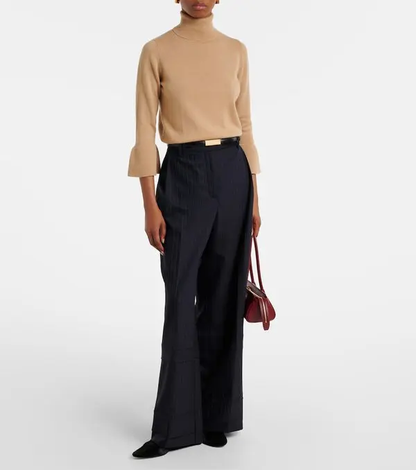 Jardin Des Orangers Turtleneck Wool And Cashmere Sweater - Beige